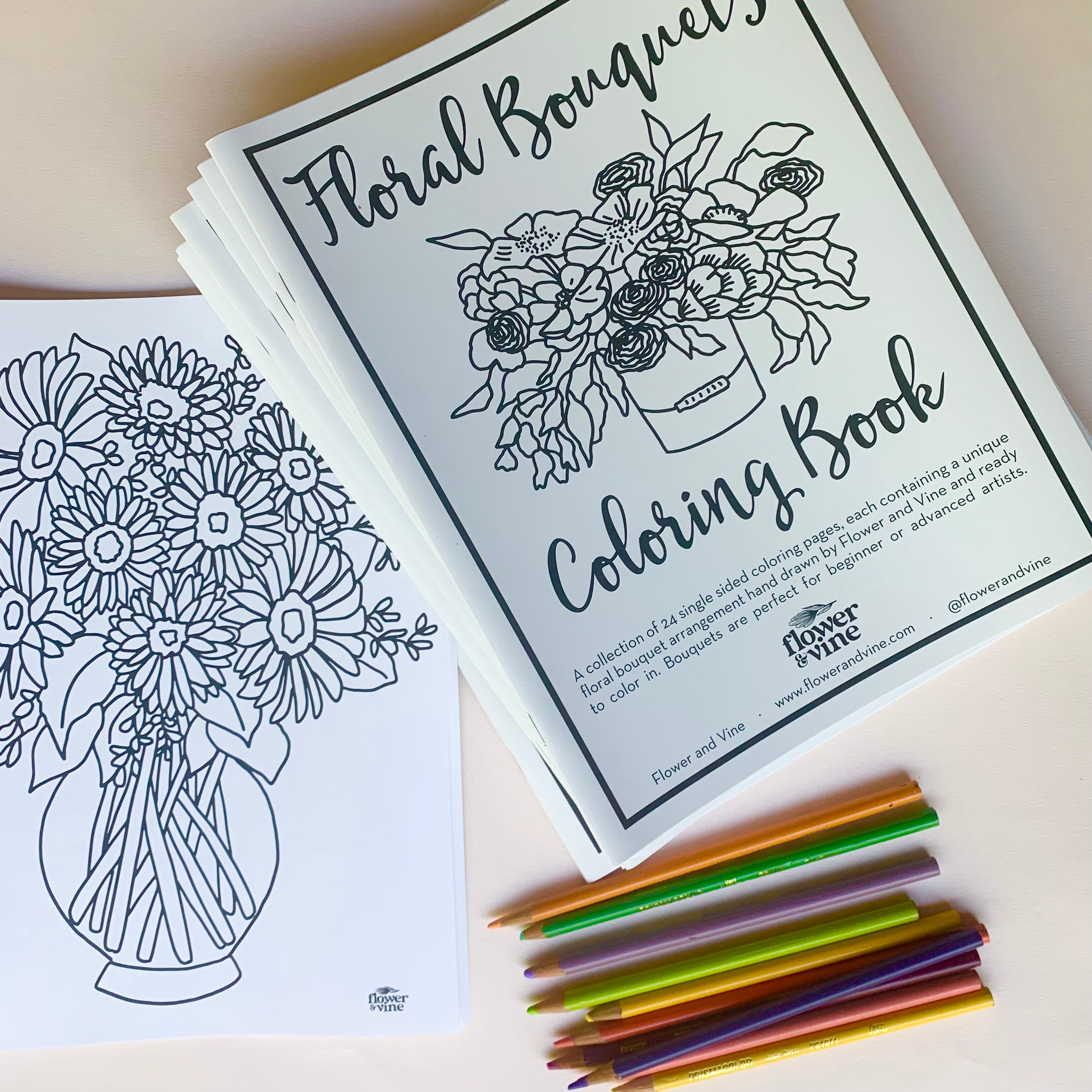 floral bouquet coloring pages