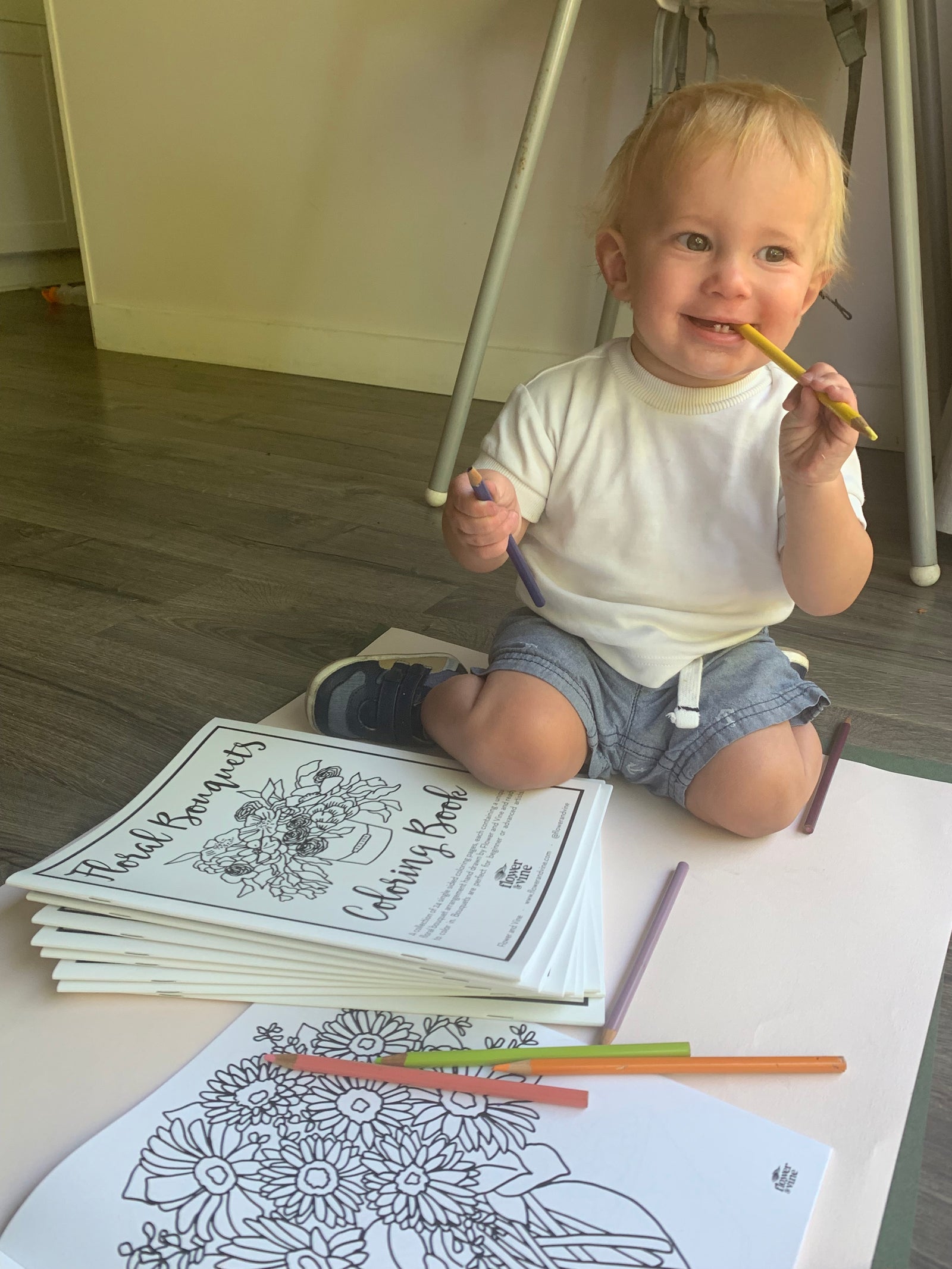 flower bouquet coloring book