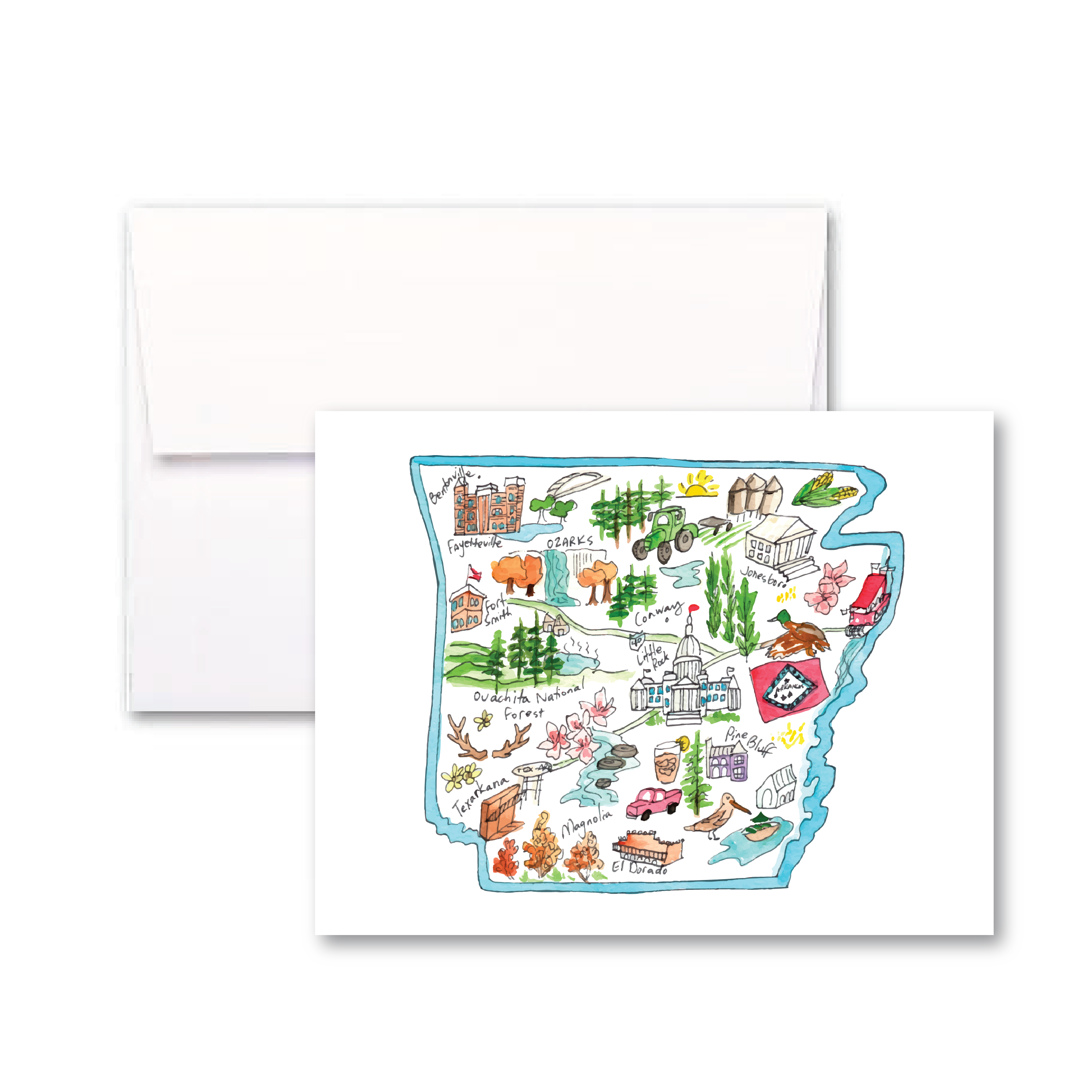 Arkansas Icons Notecard – Flower and Vine