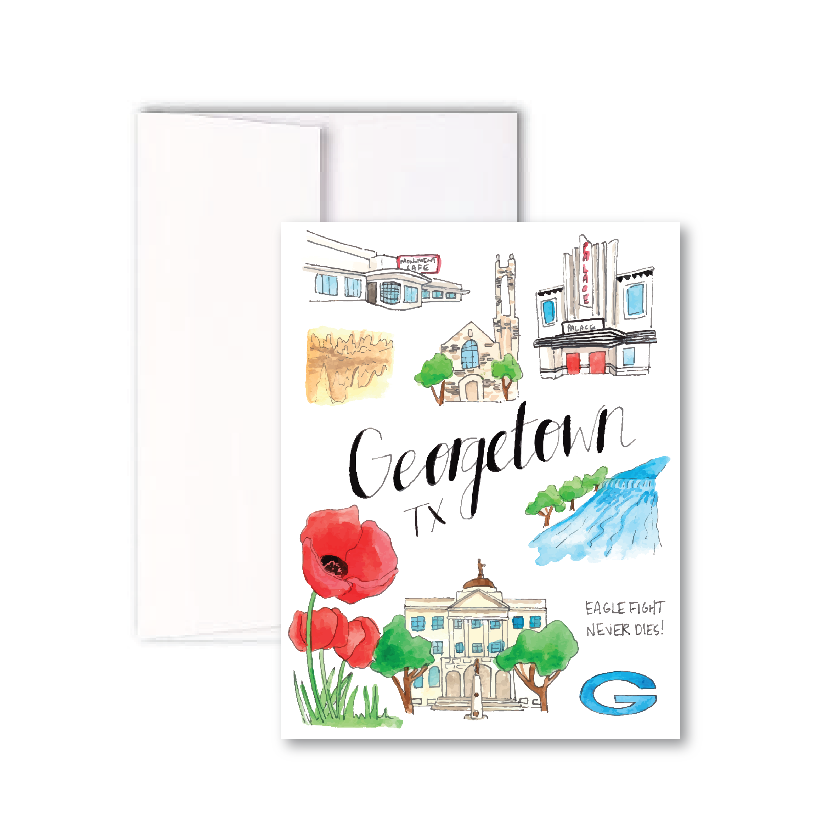 Georgetown Icons Notecard – Flower and Vine