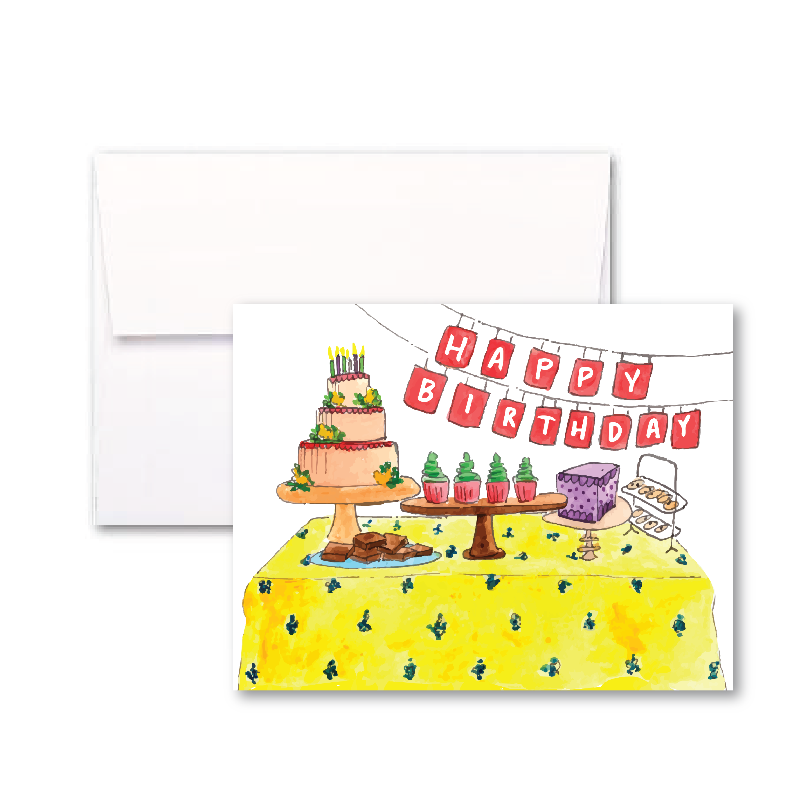 Cake Table Notecard – Flower and Vine