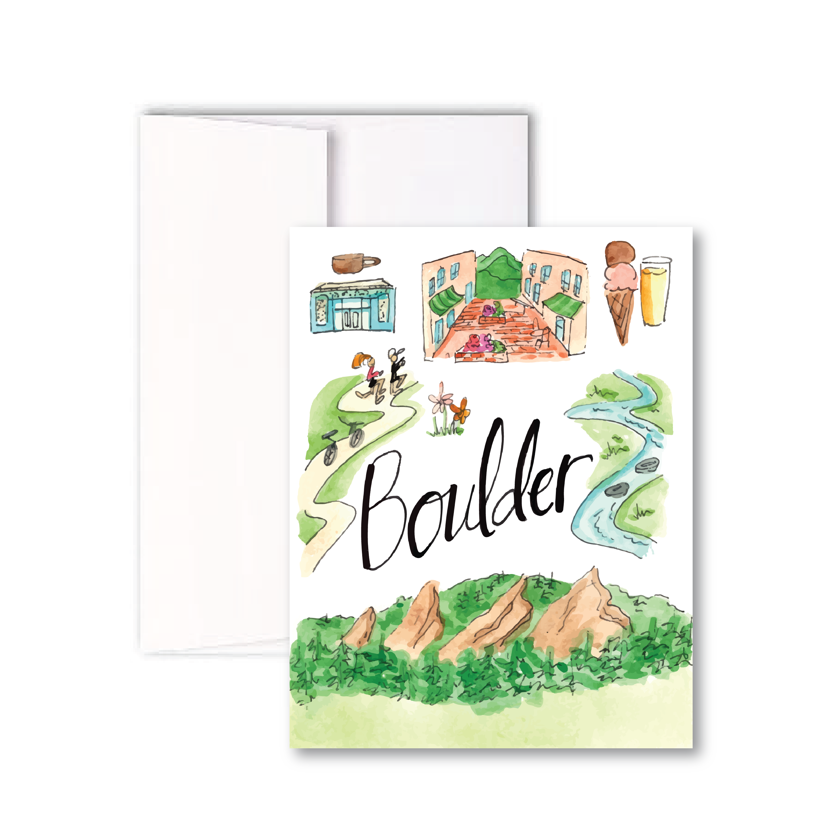 Boulder Icons Notecard – Flower and Vine